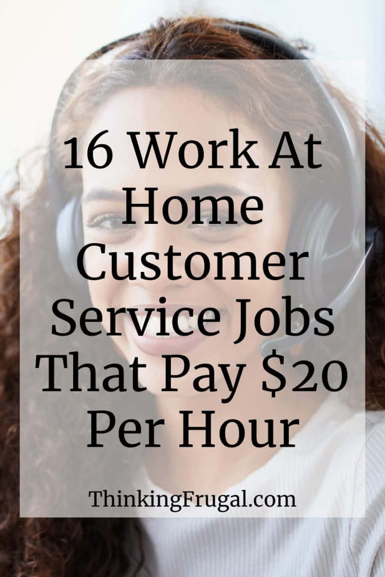 16 Work at Home Customer Service Jobs That Pay $20 Per Hour - Thinking ...